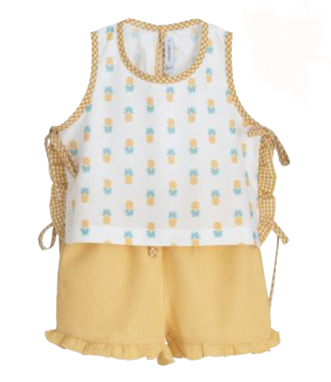 PRE ORDER Calamaro Girls Pineapple Short Set – Bella Bambini