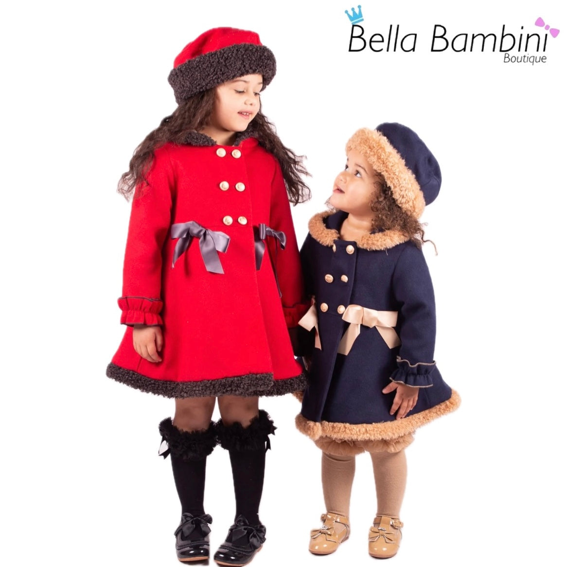 Beau Kid Double Bow Coat and Hat – Bella Bambini